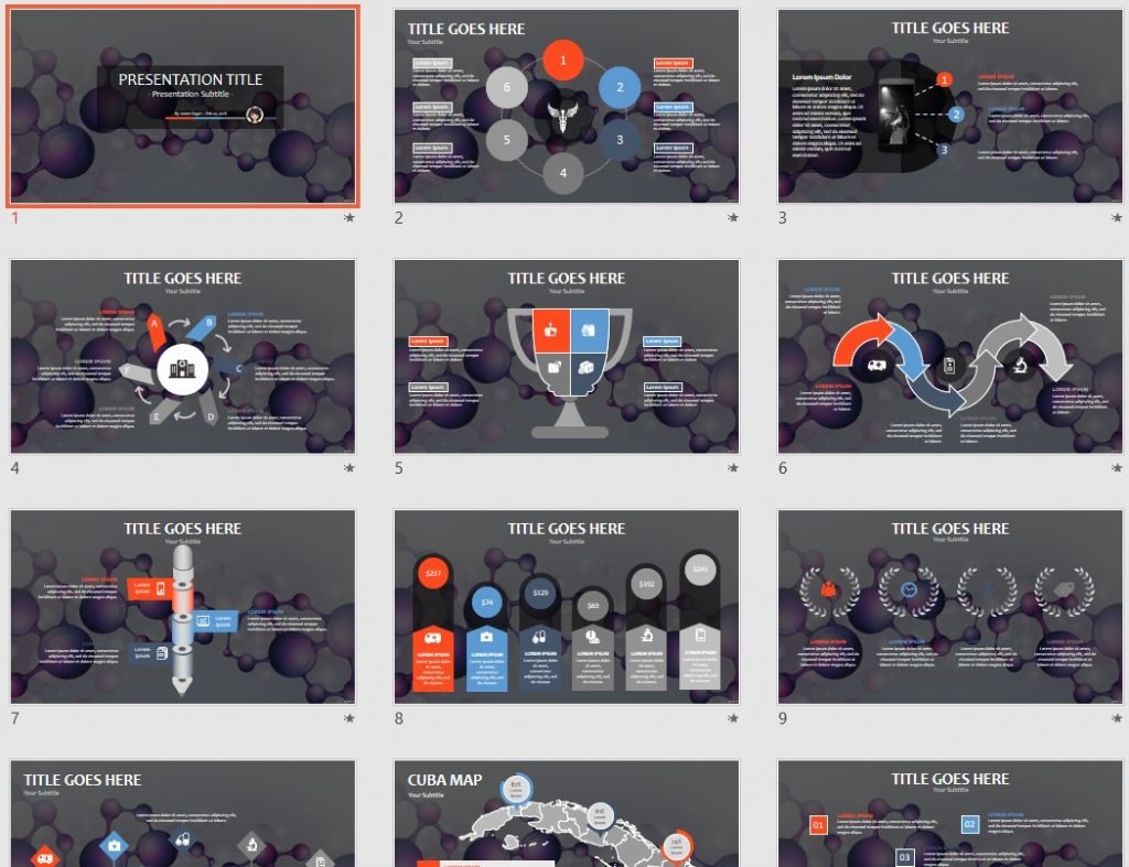 3D Molecule PowerPoint #75624 3D Molecule PowerPoint #75624